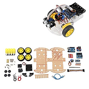 DAUERHAFT Robot Car Chassis, Simple Structure Sturdy Convenient Operation Professional Smart Robot Car Chassis Kit for Replacement