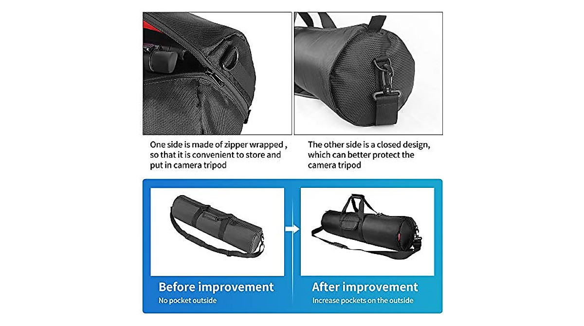 HEMMOTOP Tripod Bag: Heavy Duty Padded Case for Gear Protection