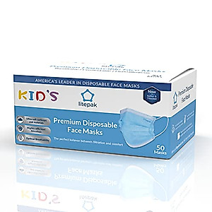 200pcs Kids Disposable Face Masks - 3 Ply Kids Mask for Boys Girls - Back to School Supplies (Blue)
