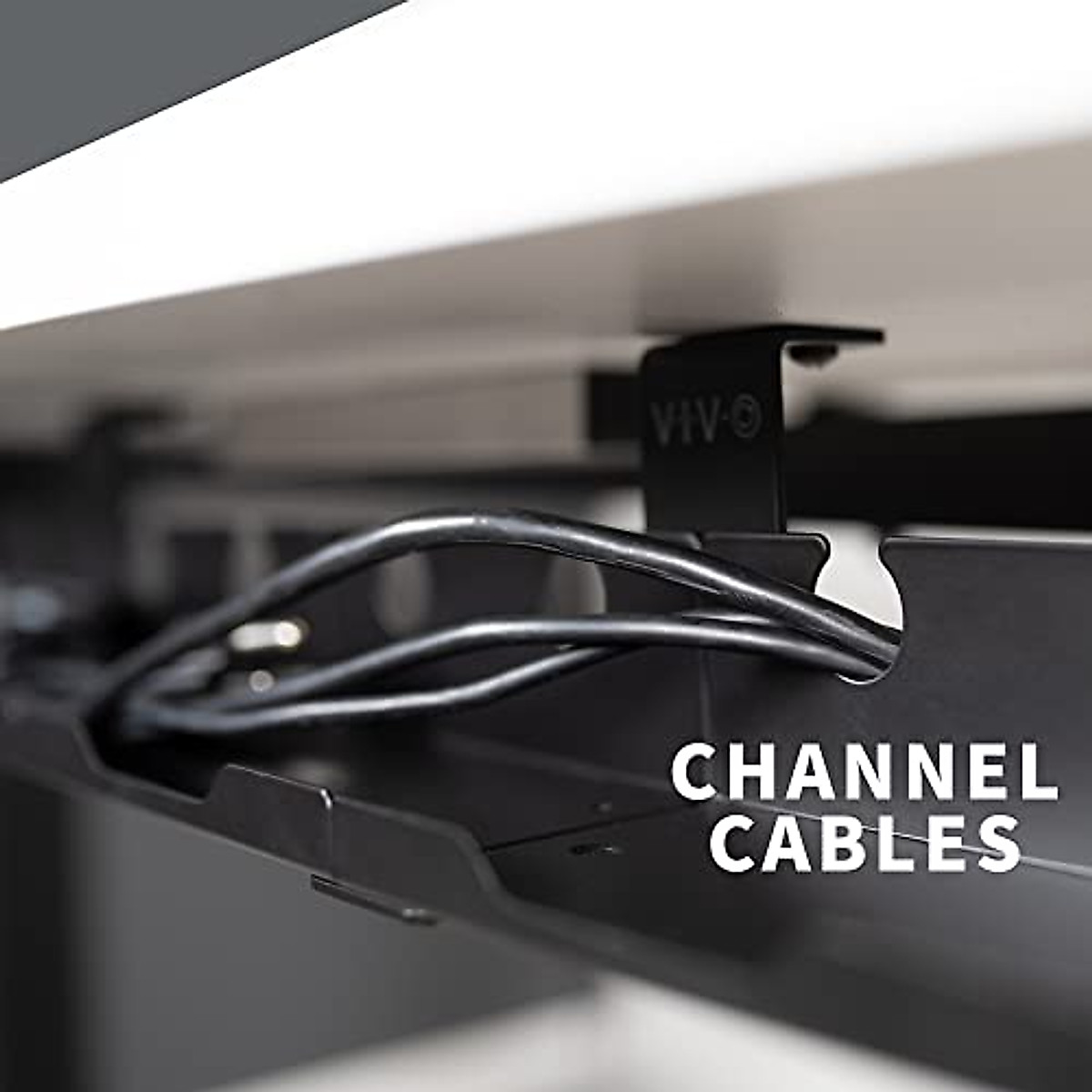 VIVO Steel 13 inch Under Desk Modular Power Strip Tray, Workspace Cable Management Organizer, Hidden Cord Routing, Open Design for Ventilation, Black, DESK-PS02T