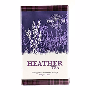Edinburgh Tea and Coffee Company Scottish Heather Infused Black Tea, 25 Count Envelope/Tag Teabags