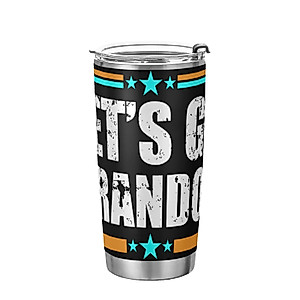 Yasala Tumbler Lets Go Brandon Blue Star Insulated Coffee Cup Back to School Beverage Container Office Travel Mug with Straw and Lid 20oz