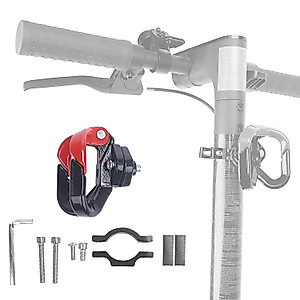 YBang Metal Hook Mount Kit for Xiaomi Mi 3 / 1S / M365 / Pro/Pro 2 / Essential Lite for Segway Ninebot MAX G30 Electric Scooter Double Front Hook Bracket Storage (Red)