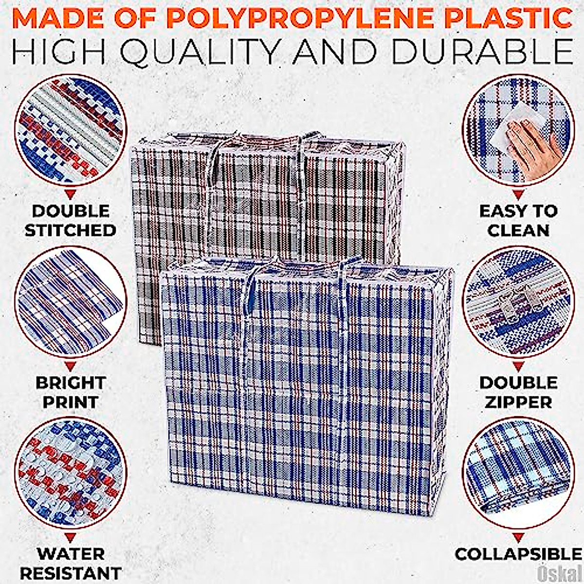 4Pcs Extra Large Laundry Bag for Storage Box with Zipper Laundry Bags - Storage Bags with Handles with Durable Zipper, Moving Storage Bags, Travel Laundry Bag with Handles for Cloths, Bedding ksi