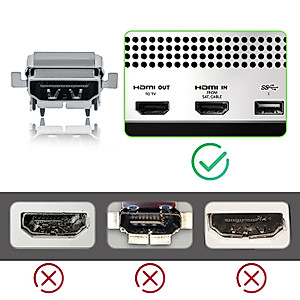 Tolesum 2 Packs HDMI Port Socket Hdmi Replacement for Xbox One S Slim Console HDMI Interface Connector Replacement