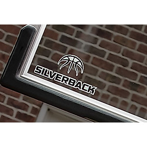 Silverback 54" In-Ground Height Adjustable Basketball System with Tempered Glass Backboard, Pro-Style Breakaway Rim, and Backboard Pad