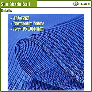 FLORALEAF 12'x12'x12' Sun Shade Sail Triangle Canopy UV Block Sun Shade for Outdoor Patio Garden Backyard Awning