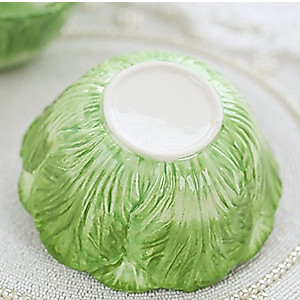WAIT FLY Cute Cartoon Cabbage with Rabbit Shaped Ceramic Bowls Rice Bowls/ Salad Bowls/ Soup Bowls/ Saucer