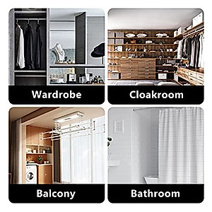 Yinpecly 0.63" x 1.18"(WxL) Zinc Alloy Oval Closet Rod Support Bracket Without Screws for Cupboard Clothes Hanging Wardrobe Silver Tone 2pcs