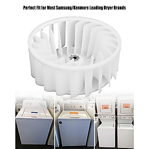 Dryer Blower Wheel Fan Replace DC67-00180B Fit for Samsung Dryer DV419AEWXAA0002 DV231AEWXAA0001 DV330AGW/XAA DV419AEUXAA0000 DV5471AEP/XAA-01 Replace DC67-00180A, 2310018, AP5324177