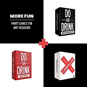 Do or Drink Act Out or Black Out Charades Drinking Card Games for Adults, Fun Adult Game with 350 Prompts - Great Party Game for Game Night, Bachelorette Parties, Couples, and More
