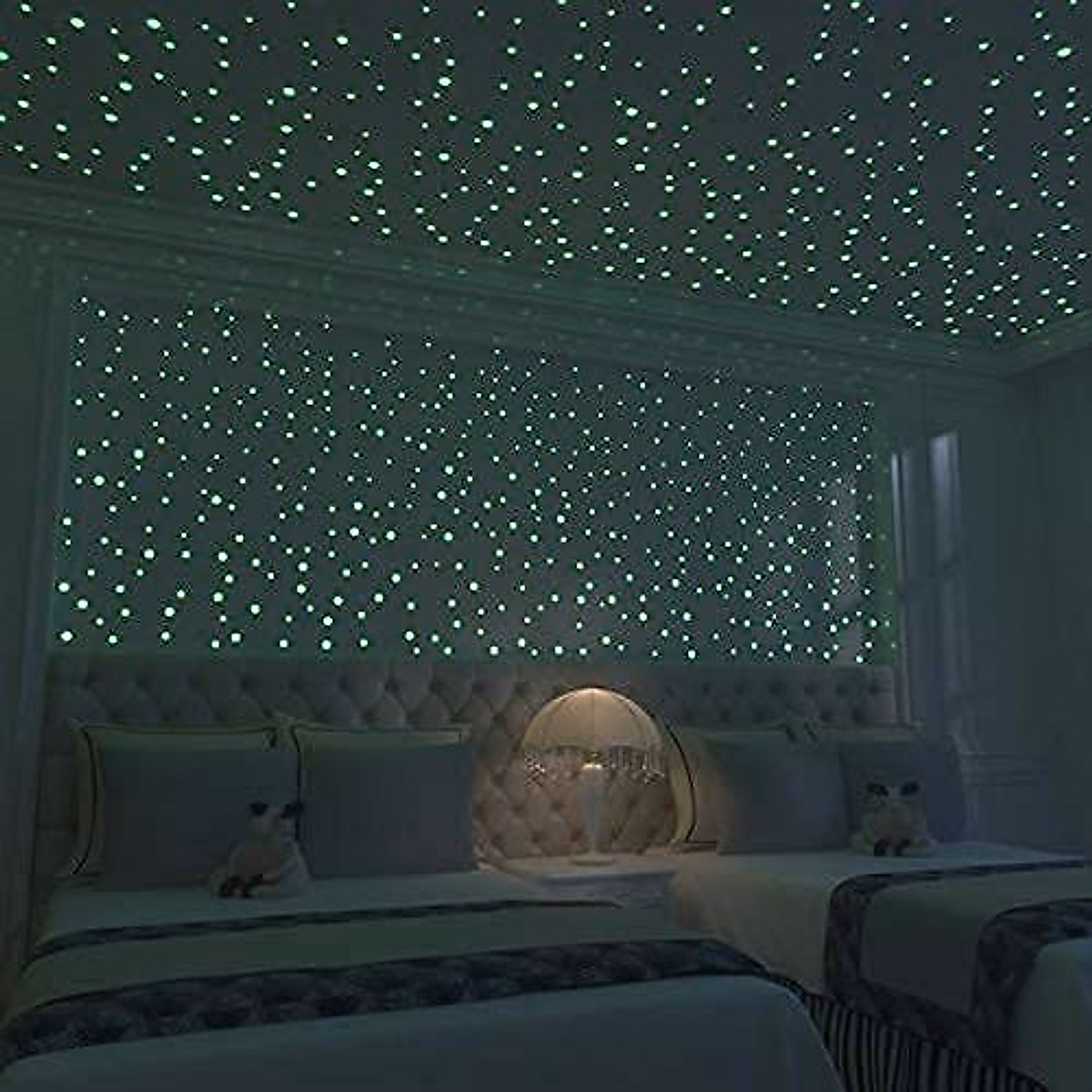 Glow in The Dark Stars- is Kids Bedroom Decor.Glow in The Dark Stars for Ceiling.524pcs Dots Ceiling Stars,Wall Stickers for Bedroom Good for Kids Room Decor Too.
