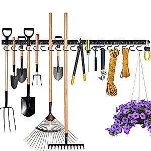 Favbal Garage Organization Tool Organizers,Garage Storage Wall Hanger 64 Inch,Tool Organization and Storage, Garage Hooks,Heavy Duty Tool Storage for Garden, Garage, Laundry Room, Basement, Workshop