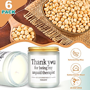 MTLEE 6 Pcs Scented Candles Gifts 8.5 oz Thank You Candle Gifts Bridal Baby Shower Hostess Gifts Inspirational Employee Appreciation Gifts Soy Wax Scented Glass Jar Candles for Women Teacher Coworker