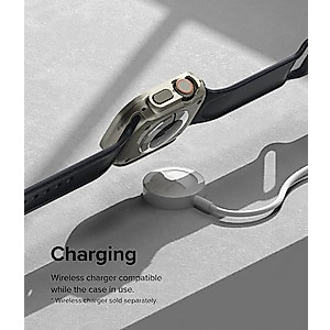 Ringke Slim [No More Discoloration / 2 Pack] Compatible with Apple Watch Ultra 2 Case and Designed for Apple Watch Ultra Case, Solid Transparent Cover + Extra Color - Clear + Titanium Gray