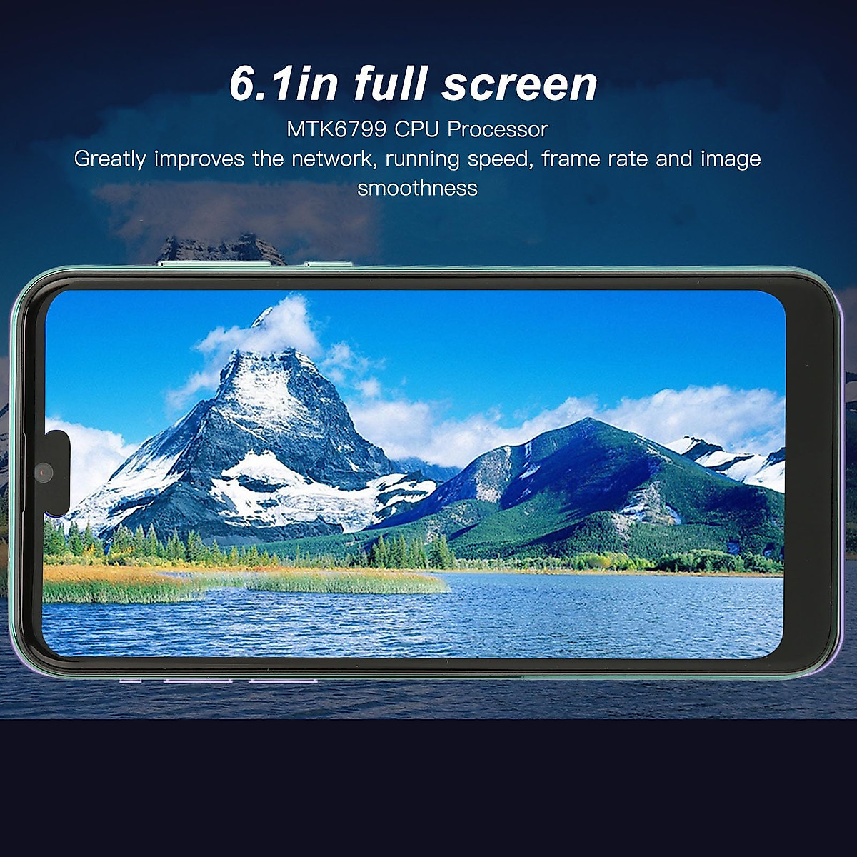 IP14 Pro Smartphone, 6.1in 4GB 32GB ROM Unlocked Smartphone Face Recognition Dual Card Dual Standby Cellphone, Great Gifts for Parents (Green)