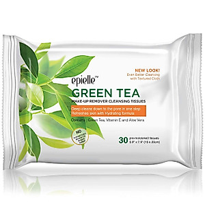 Epielle New Makeup Remover Cleansing Wipes Tissue | Gentle for all Skin Types | Daily Facial Cleansing Towelettes | Removes Dirt, Oil, Makeup | Nicely Scented - Charcoal, Collagen, Aloe, Cucumber, Green Tea, Argan Oil | 30 Count | Assorted 6 Pack