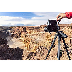 SLIK Pro AL-324DX w/SH-705E 3-Way Pan Head for Mirrorless/DSLR Sony Nikon Canon Fuji Cameras and More - Black (613-358)