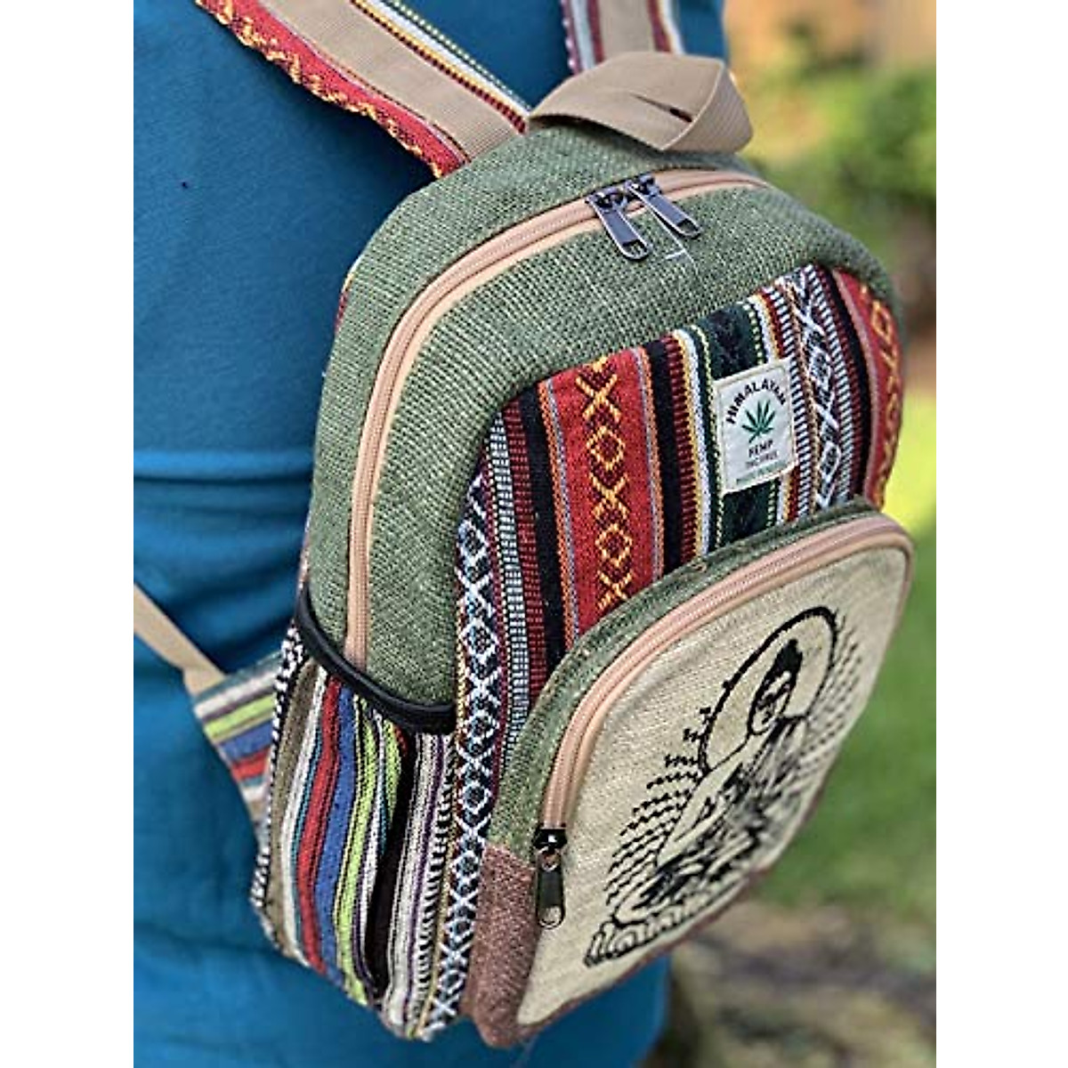 Unique design Himalaya Hemp Backpack Small Backpack Hippie Backpack Festival Backpack Hiking Backpack 100% Hemp|100 VEGAN| FAIR TRADE | Handmade with Love.