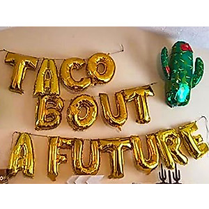 JeVenis Taco Bout a Future Balloons Taco Bout a Future Banner Mexican Graduation Party Decoration Fiesta Bachelorette Decor Mexican Bachelorette Decor