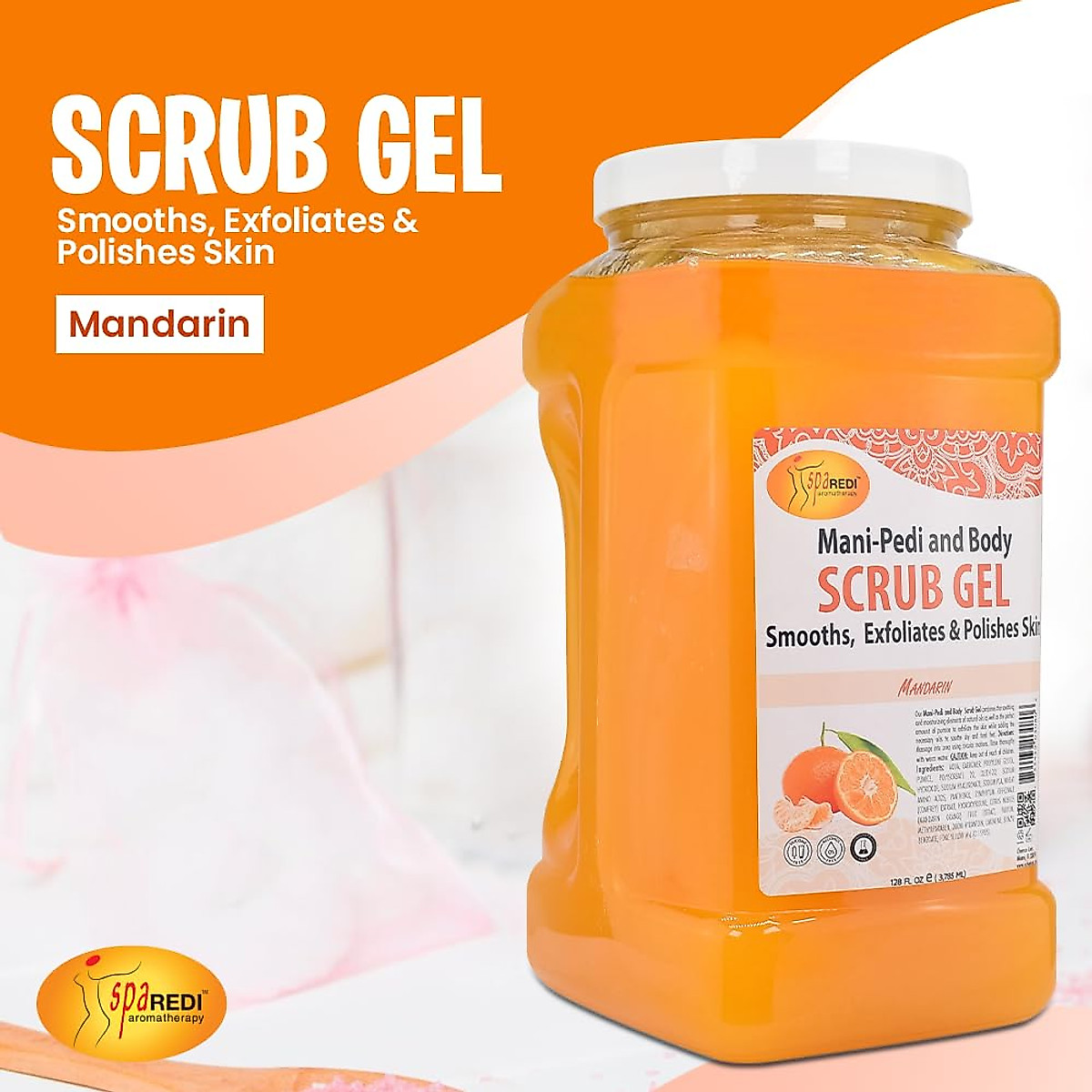 Spa Redi Pedi Scrub Gel - Mandarin (Gal)
