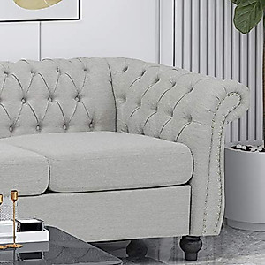 Christopher Knight Hom Norma Sofas, Cloud Gray, Dark Brown