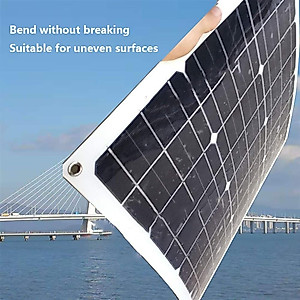 CAJUCA Flexible Solar Panel, 100 Watt 18 Volt Monocrystalline Bendable Solar Charger, Portable Solar Board for RV Tent Roof