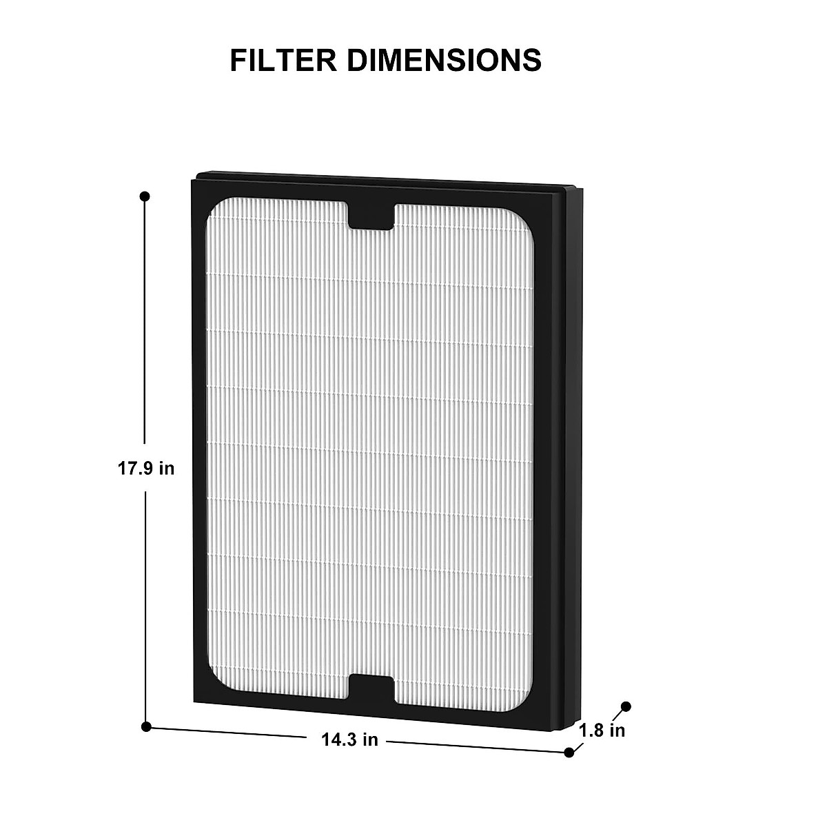 Ganteny Classic 200/300 Series Particle HEPA Filter Replacement Compatible with Blueair Classic 200/300 Series Air Cleaner Purifier Models 201, 203, 205, 215B, 250E, 270E, 303, 2 Pack