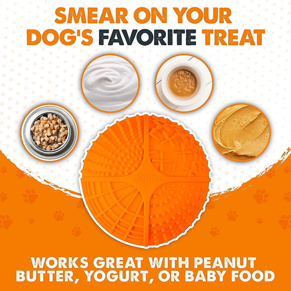 Mighty Paw Dog Slow Feeder Bowl - Interactive BPA-Free Silicone Lick Bowl for Dogs - Easy to Clean, Keeps Dogs Entertained, Provides Mental Enrichment