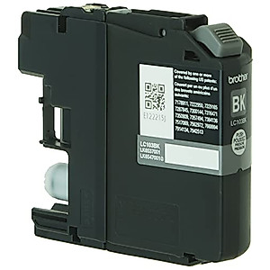 Brother Genuine High Yield Black -Ink -Cartridges, LC1032PKS, Replacement Black -Ink, Includes 2 -Cartridges of Black -Ink, Page Yield Up To 600 Pages/ -Cartridge, LC1032PKS