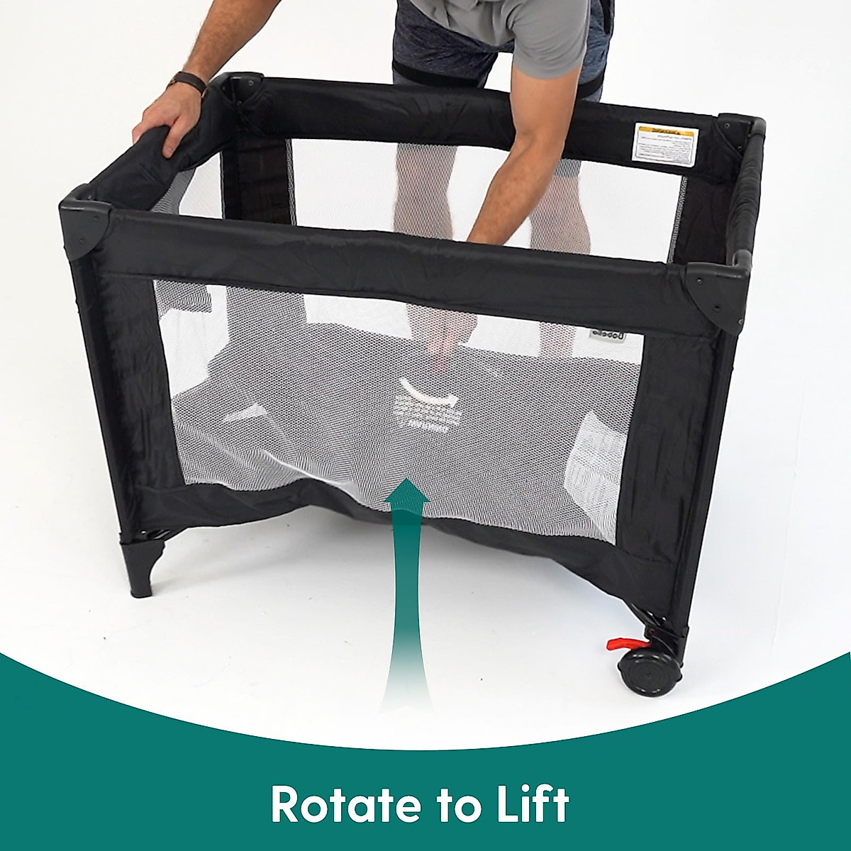 Babelio Pack and Play, One-Press Open Pack n Play with Bassinet, Portable Baby Playard for Travel