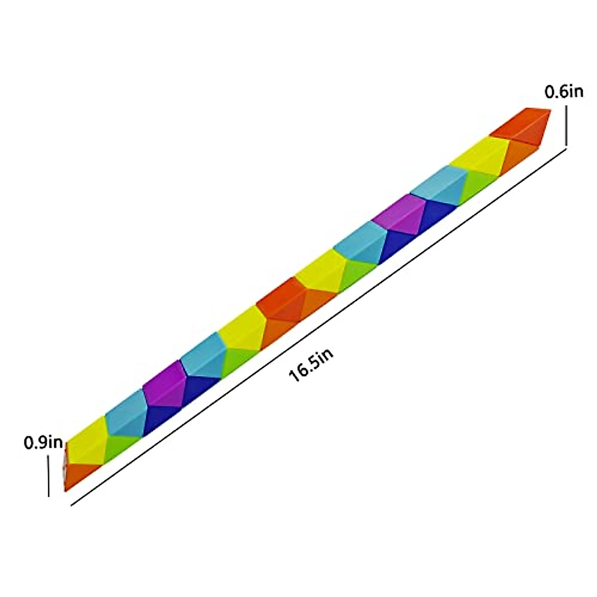 10PCS Large Size Rainbow Snake Cube Magic Sensory Fidget Toys Collection Brain Teaser Stocking Stuffers Party Favors Goodie Bags Stuffers and Classroom Prizes Halloween for Kids…