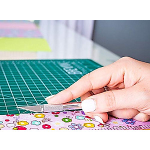 WA Portman Craft Cutting Mat Metal Ruler & Craft Knife Set - 24x36 Inch Self Healing Craft Cutting Mat - Hobby Knife Set - 10 Crafting Knife Blades - 36 Inch Cork-Backed Ruler - Precision Knife Set