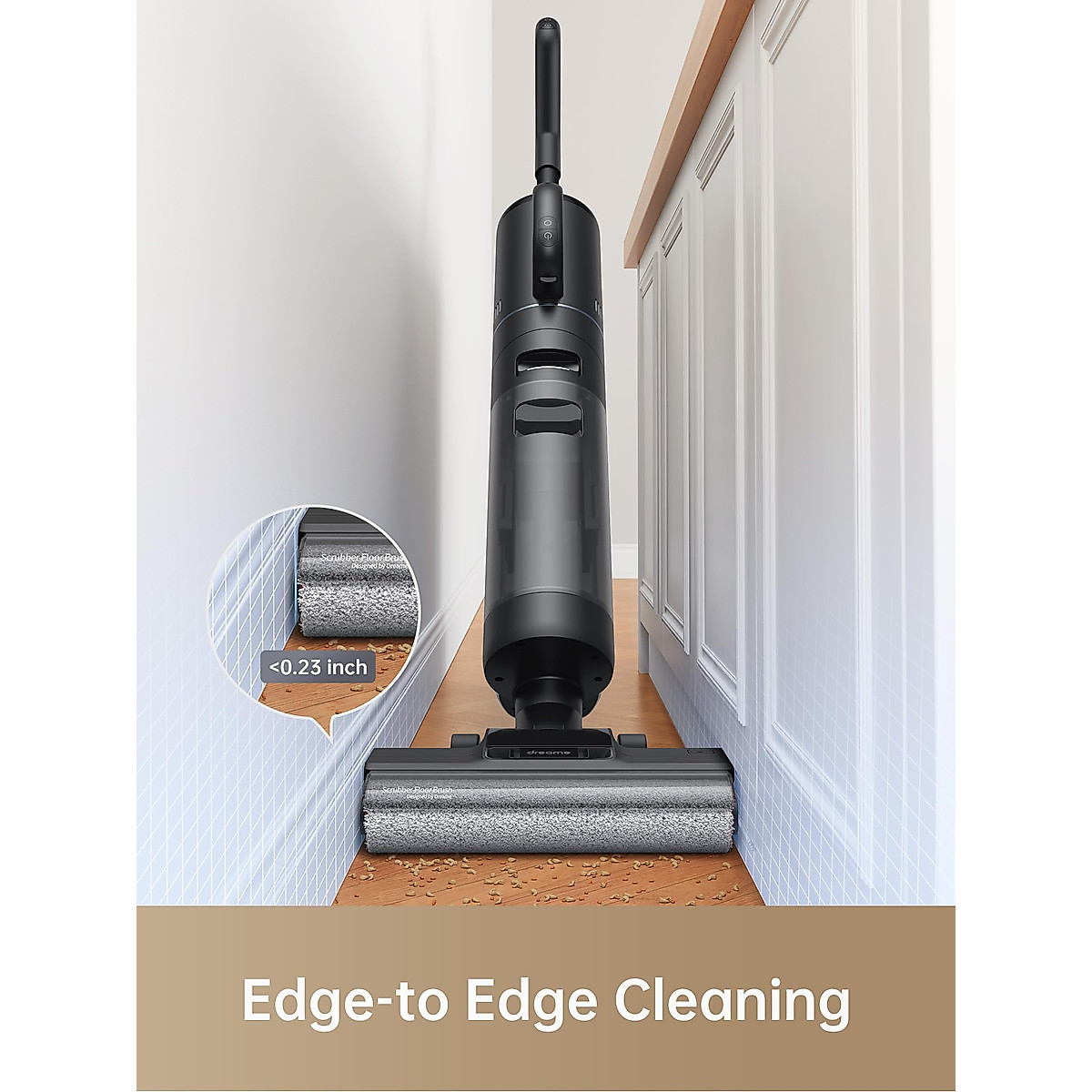 dreame H12 Dual Smart Wet Dry Vacuum Cleaner, Floor Cleaner Mop Combo 4-in-1 Cordless Vacuum for Multi-Surface, One-Step Self Cleaning with Hot Air Drying, Black