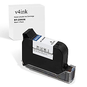 v4ink BT-2560N BENTSAI Original Aqueous Water Soluble Ink Cartridge Replacement for BENTSAI Handheld Inkjet Printer BT-HH6105B1 (Black, 1 Pack)
