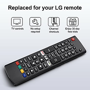 【Pack of 2】 Universal Remote Control for LG TV Remote,Compatible with All Models for LG Brand,TV Remote with Netflix Prime Video Shortcut Buttons