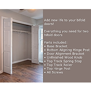 Harrier Hardware Bifold Door Hardware Repair & Replacement Kit, 2-Door Set