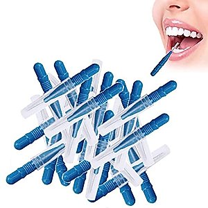 50pcs Soft Interdental Brush Teeth Dental Picks Floss Brush Refill Flosser Toothpick Cleaners Cleaning Tool - Blue