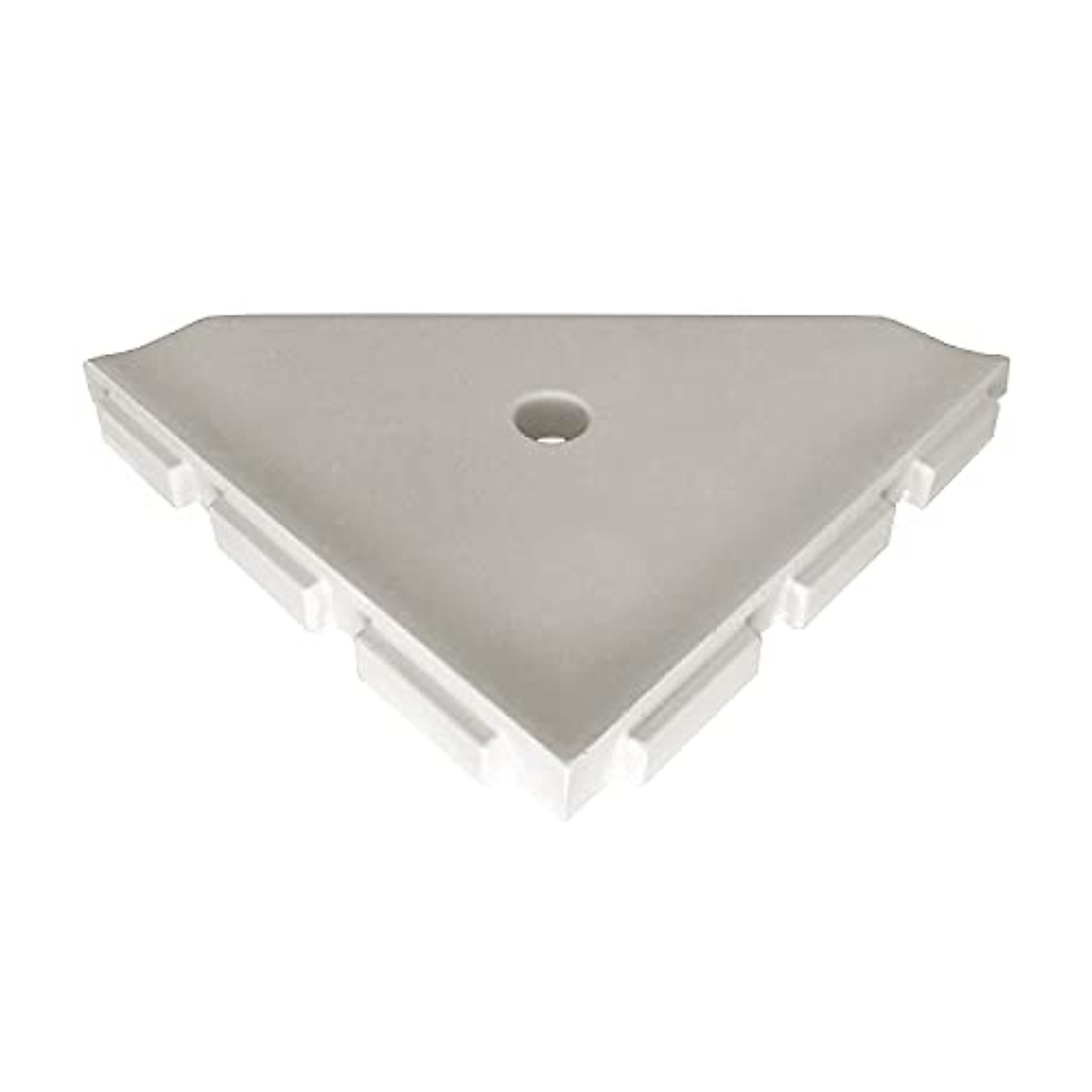 Questech Décor 8 Inch Corner Shower Shelf and 5 Inch Shower Caddy Soap Dish, Geo Lugged Back for New Construction, Wall Mounted Bathroom Shower Organizer, Gray Matte