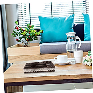 Cabilock Rattan Flatware Basket Kitchen Utensil Drawer Organizer with Dividers Natural Wicker Serving Basket Flatware Cutlery Organiser Tray for Flatware and Kitchen Utensils