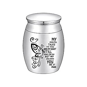 1.57 Inches Small Keepsake Urn for Human Ashes Butterfly Mini Urn Stainless Steel Ashes Holder Small Ash Urn