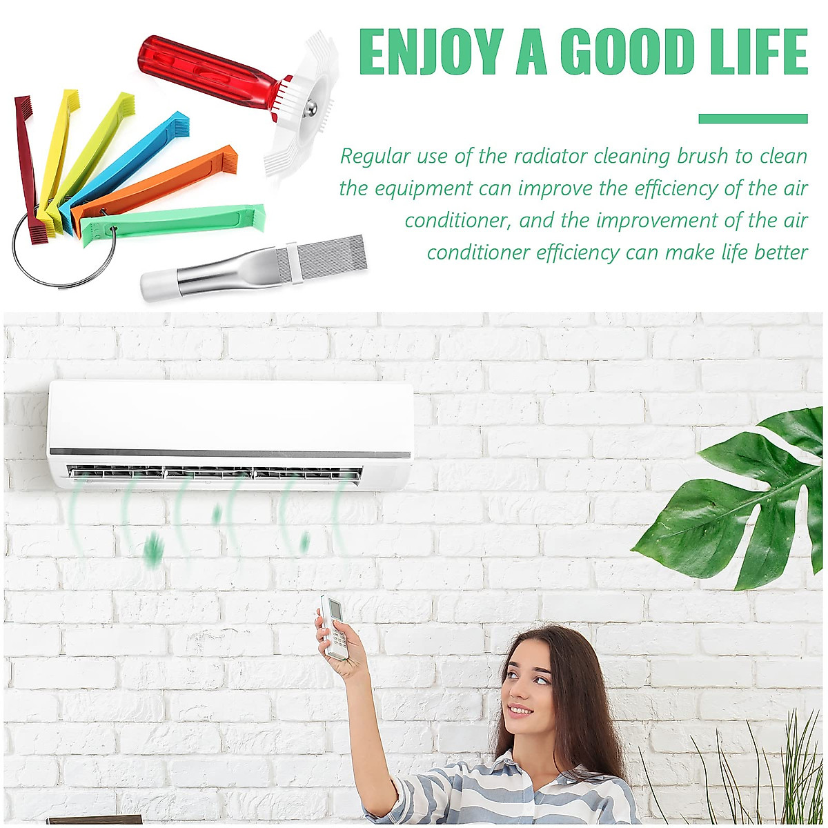 3 Pieces Air Conditioning Brush Set Includes FCR6 Ring Fin Comb Air Conditioner Fin Cleaner Condenser Radiator Fin Comb Stainless Steel Fin Straightener Cleaner Brush Repair Tool for Condenser Coil