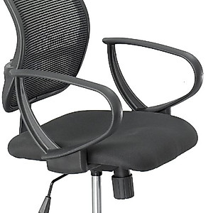 Safco Loop Arms Set for use with Vue Mesh Extended-Height (Chair Sold Separately), Black (3396BL)