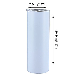 Buwaters 4pack 30 oz Sublimation Tumbler Blank Skinny Straight Stainless Steel Double Wall With Lid and Straw