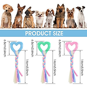 cobee Puppy Toys for Teething Small Dogs, 3 Pcs 360° Deep Clean Small Dog Heart Shaped Chew Ring with Cotton Ropes Interactive Pet Toys for Small Dogs, Oral Teeth Soothes Itching for 2-8 Months Dogs