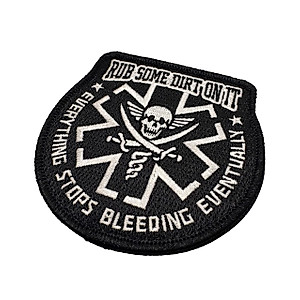 Rub Some Dirt On It Medic, EMS, EMT, Paramedic - Embroidered Morale Patch (Black)