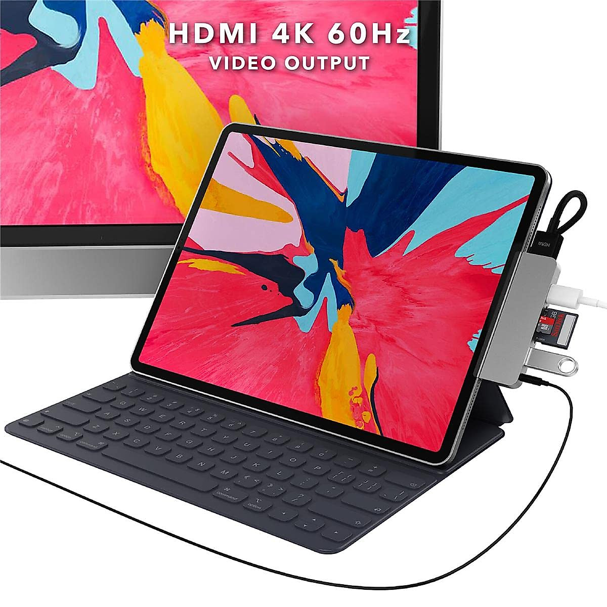HyperDrive 6-in-1 USB-C Hub for iPad Pro, Space Gray