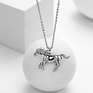 WIOY Horse Necklace 925 Sterling Silver for Women