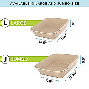 Kitty Sift (6-Pack) Disposable Cat Litter Box, Sustainable, Clean - Jumbo, 6-Pack