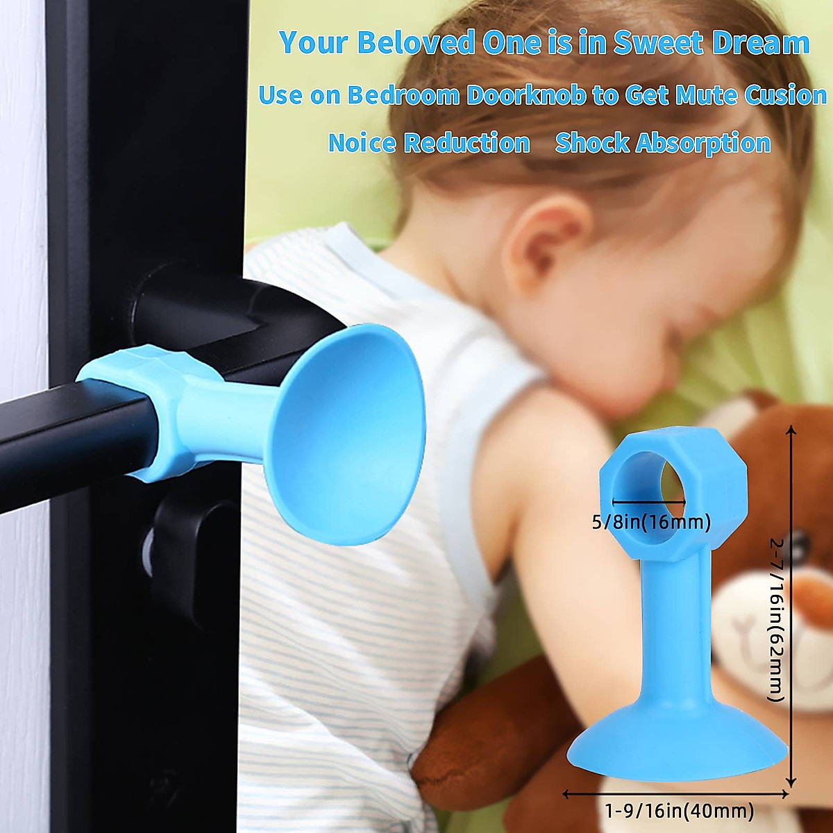 3PCS Premium MILEQEE Door Handle Stopper for Door Wall Protector, Door Knob Silencers, Silicone Noise Stoppers for Slamming Doors, Soft Sound Dampening Doorstop Bumpers, Quiet Catch Suction Cup White